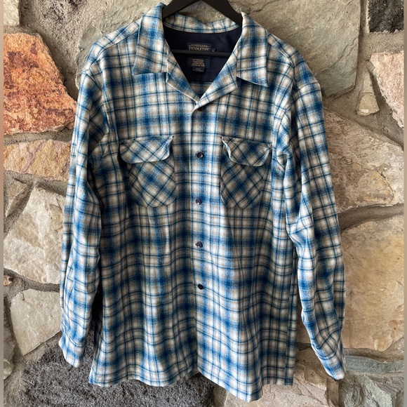 Pendleton | Shirts | Pendleton The Original Board Shirt 0 Wool Flannel Plaid Button Down Shirt ...